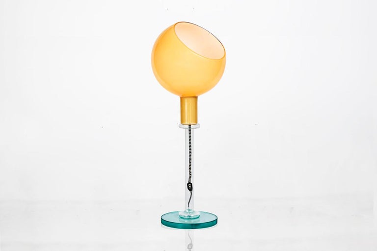 Parola Lamp by Gae Aulenti, Italian Beveled crystal and blown glass ...