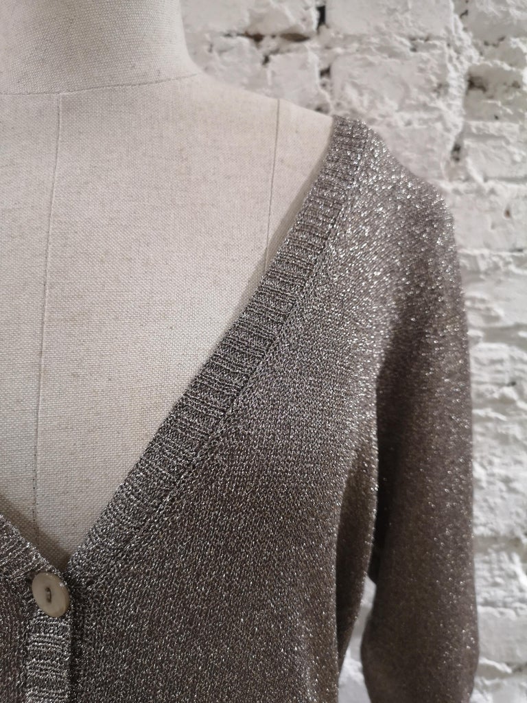 PAROSH laminated cardigan - sweater For Sale at 1stDibs