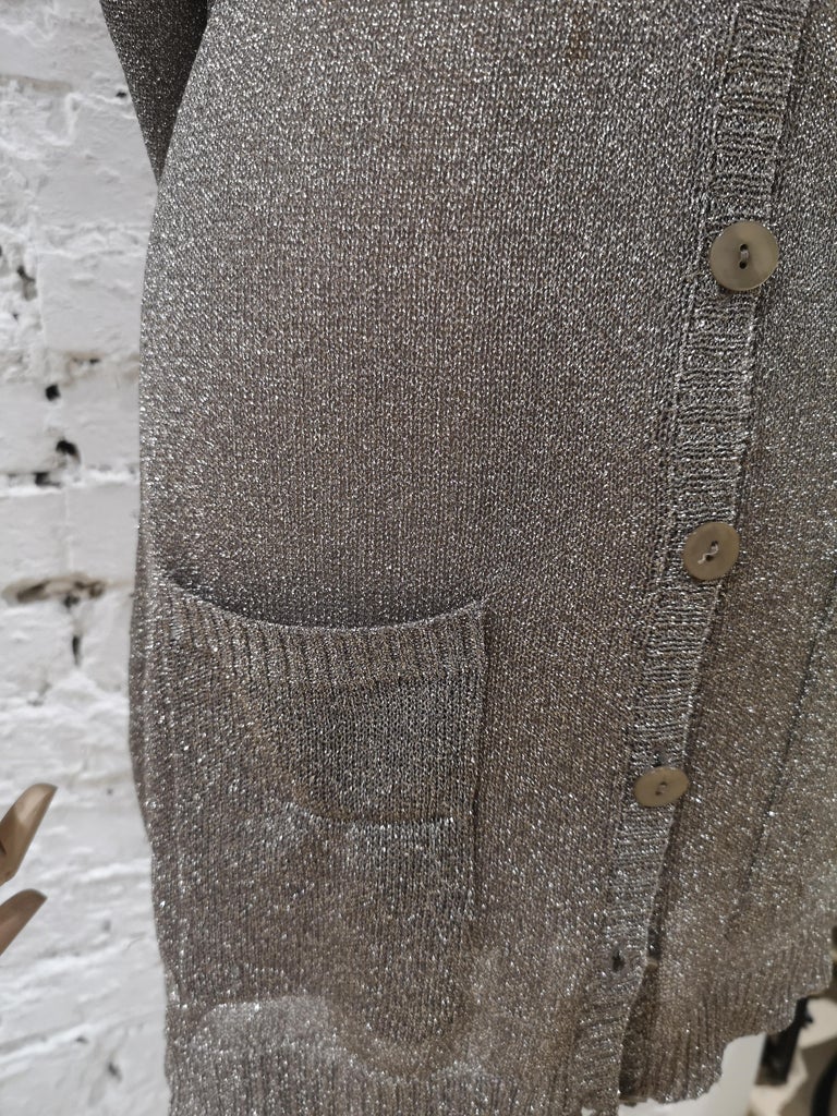 PAROSH laminated cardigan - sweater For Sale at 1stDibs