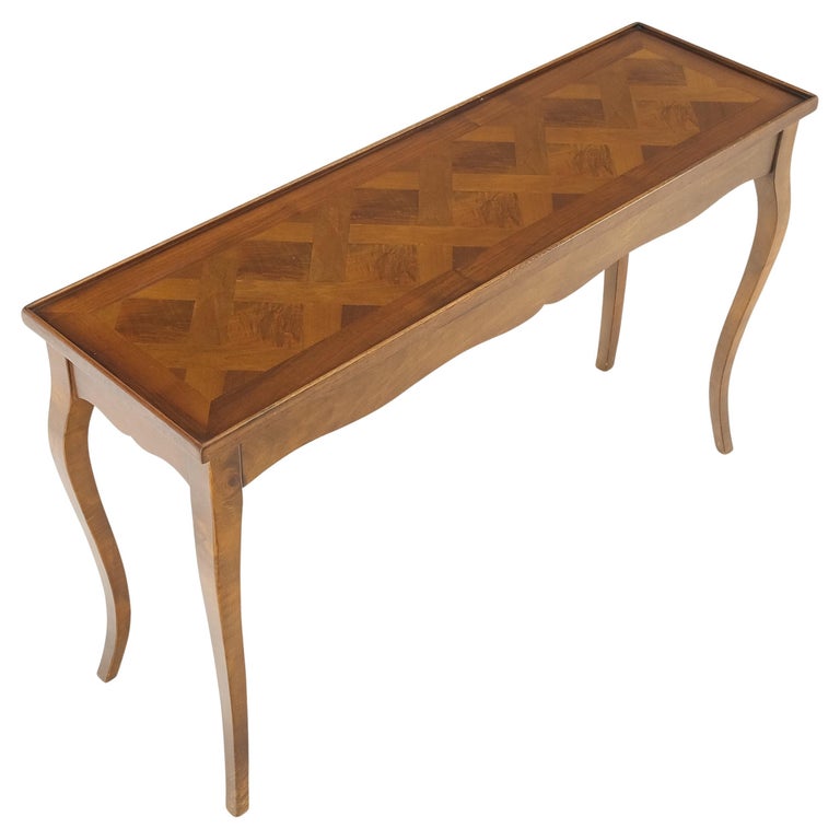 Parquetry Top Cabriole Leg Decorative Italian Modern Walnut Console ...