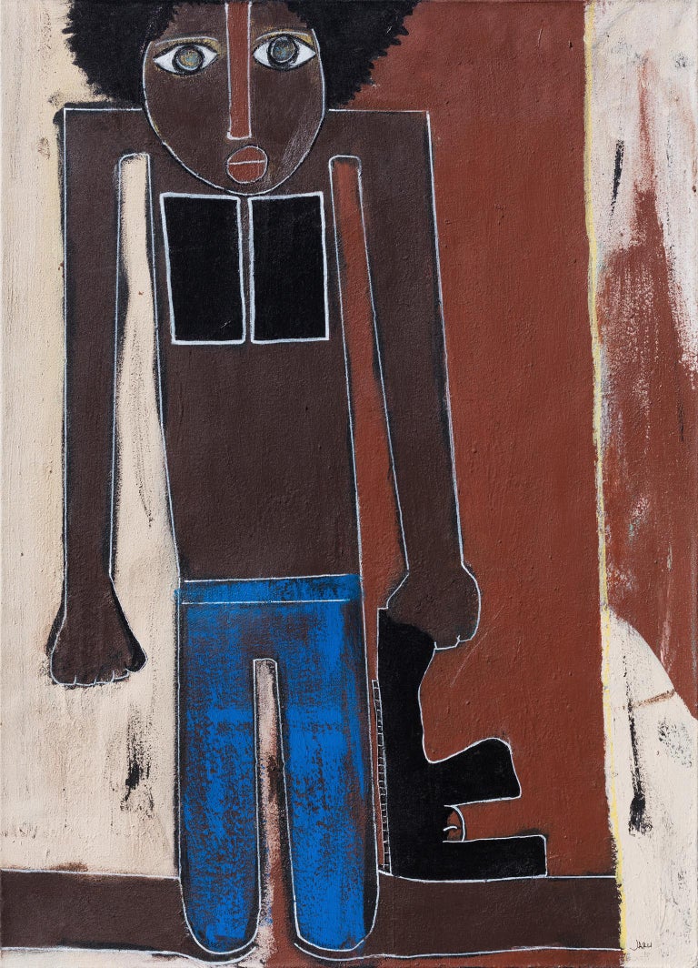 Parris Jaru - Ambushed in Africa - Expressionist Figurative Painting ...