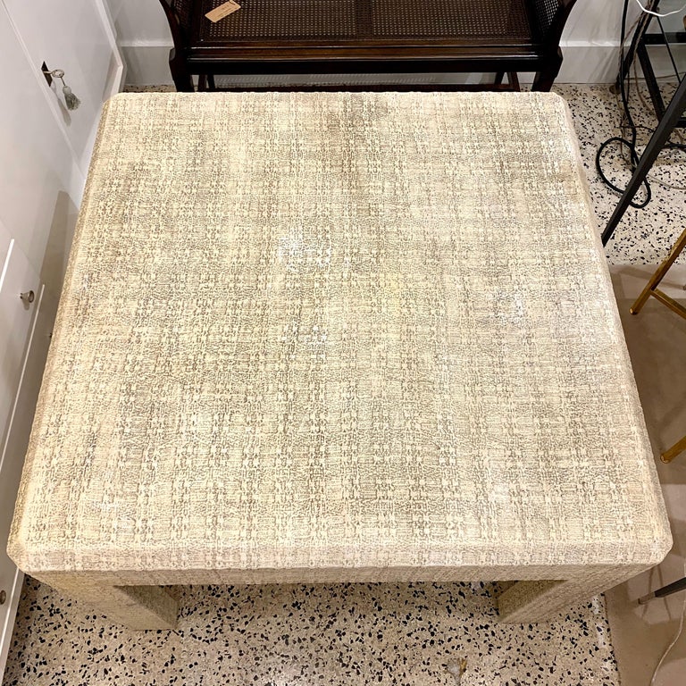 Parsons Low Game/Side Table Clad in Grasscloth at 1stDibs | grasscloth ...