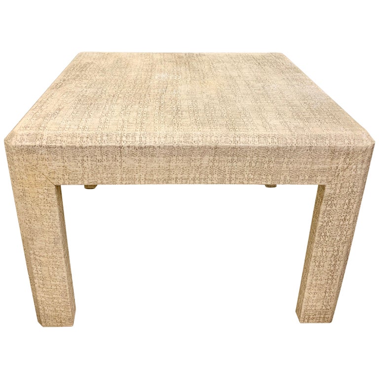 Parsons Low Game/Side Table Clad in Grasscloth at 1stDibs | grasscloth ...