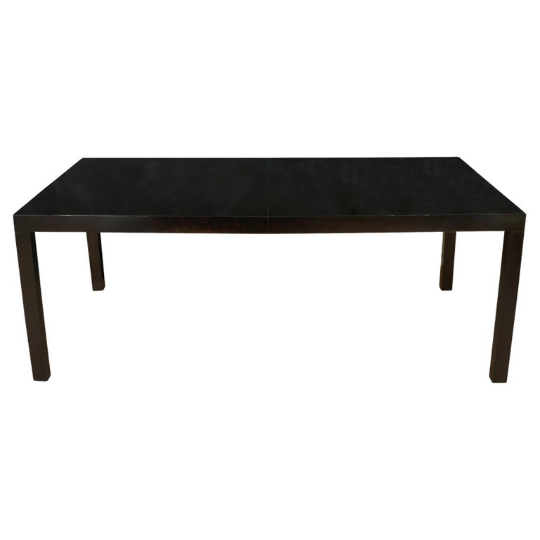 Parsons Style Painted Mid Century Dining Table with Leaves For Sale at ...