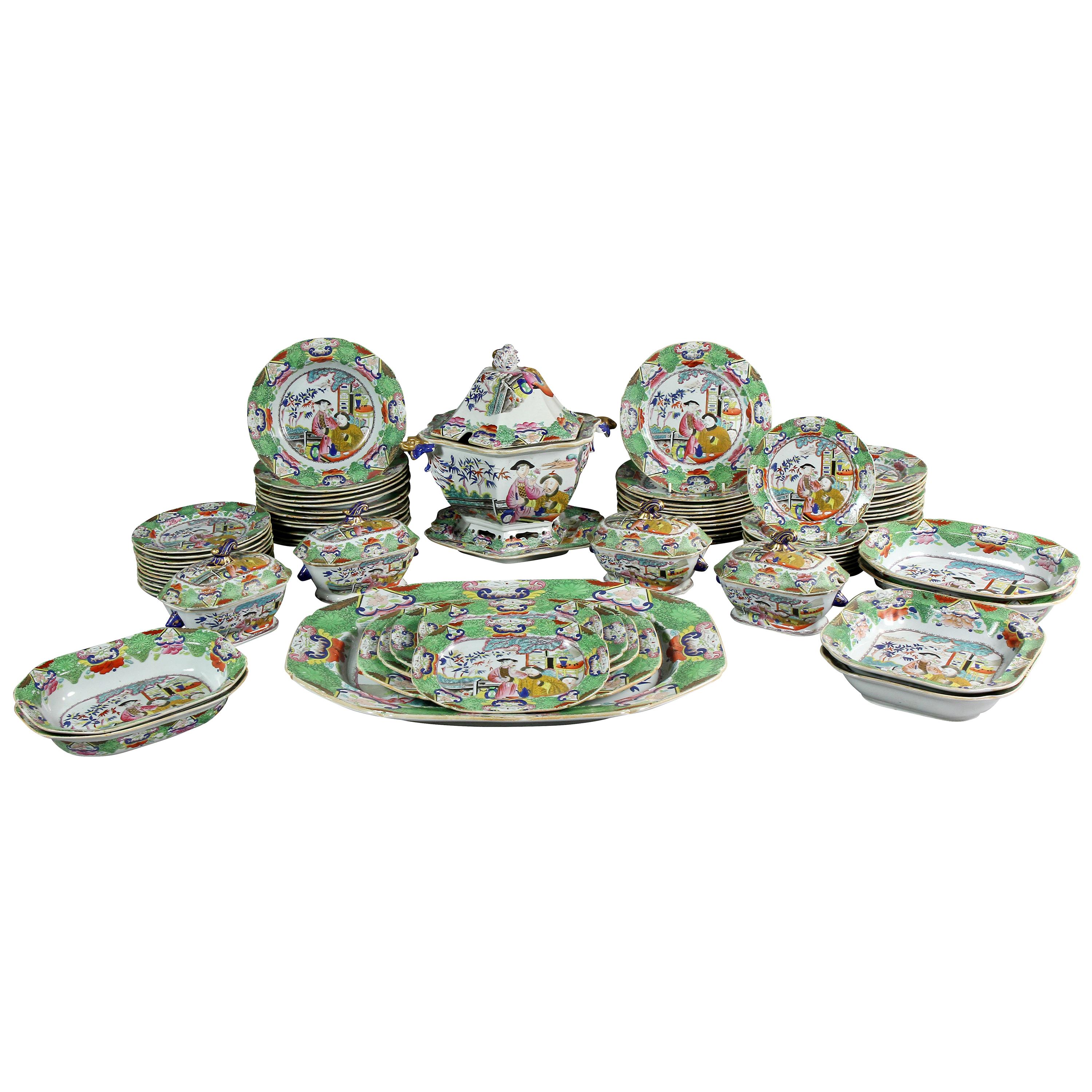 Partial Set of Masons Ironstone Chinoiserie Decorated Dinner Ware at ...