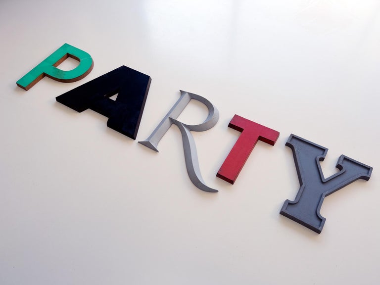 Party Vintage Original Letters, Retro, Shop, Sign, Reclaimed, Signage ...