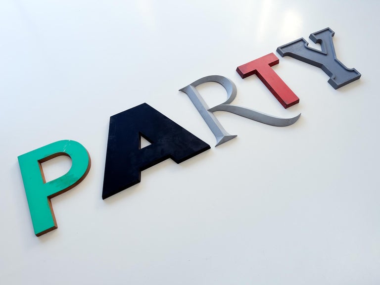 Party Vintage Original Letters, Retro, Shop, Sign, Reclaimed, Signage ...