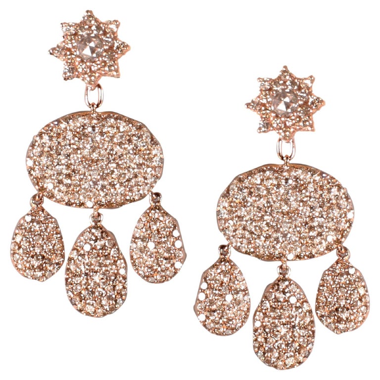 Parulina Diamond and Rubellite Earrings For Sale at 1stDibs