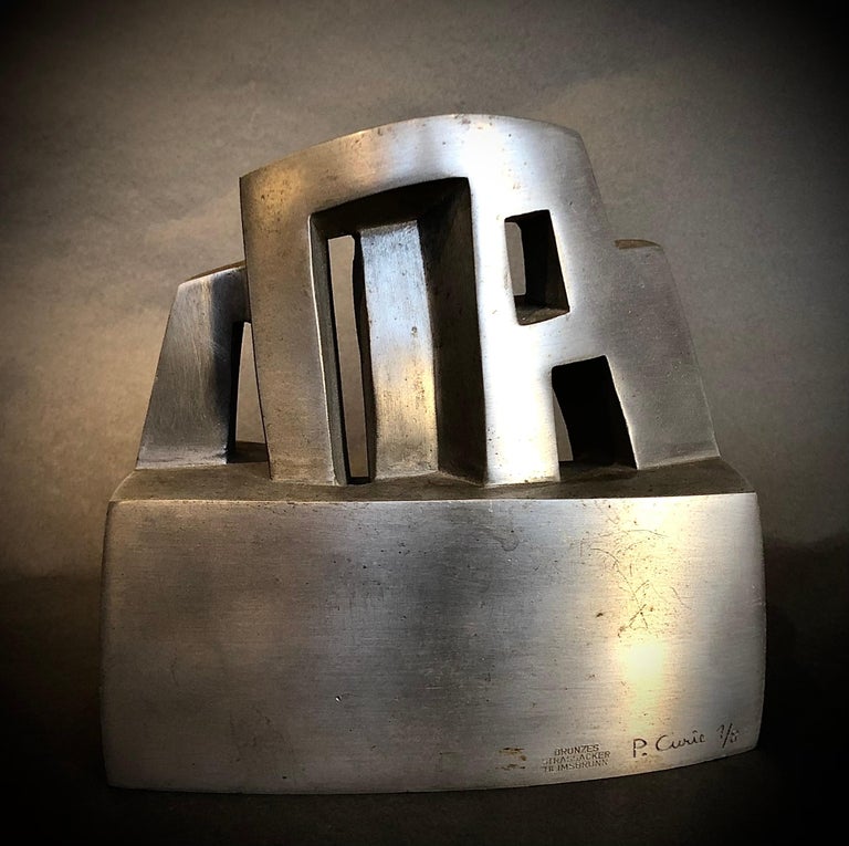 Parvine Curie (1936-, France) : sculpture originale aluminium numéroté ...