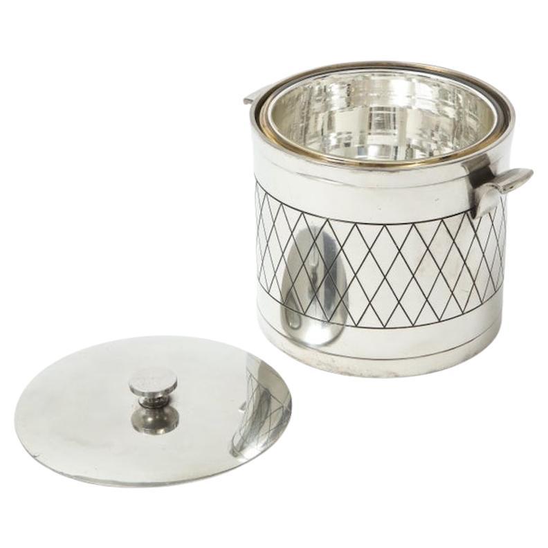 Silver Mid-Century Small Bar Ice Bucket For Sale at 1stDibs