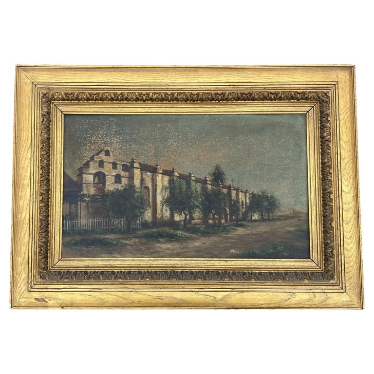 Pasadena San Gabriel Mission Victorian Oil Painting on Canvas by Ellen ...
