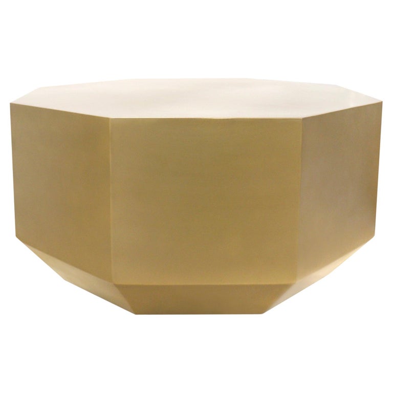 Pasargad Home Byzantine Octagon Shape Iron Coffee Table, Brass For Sale ...