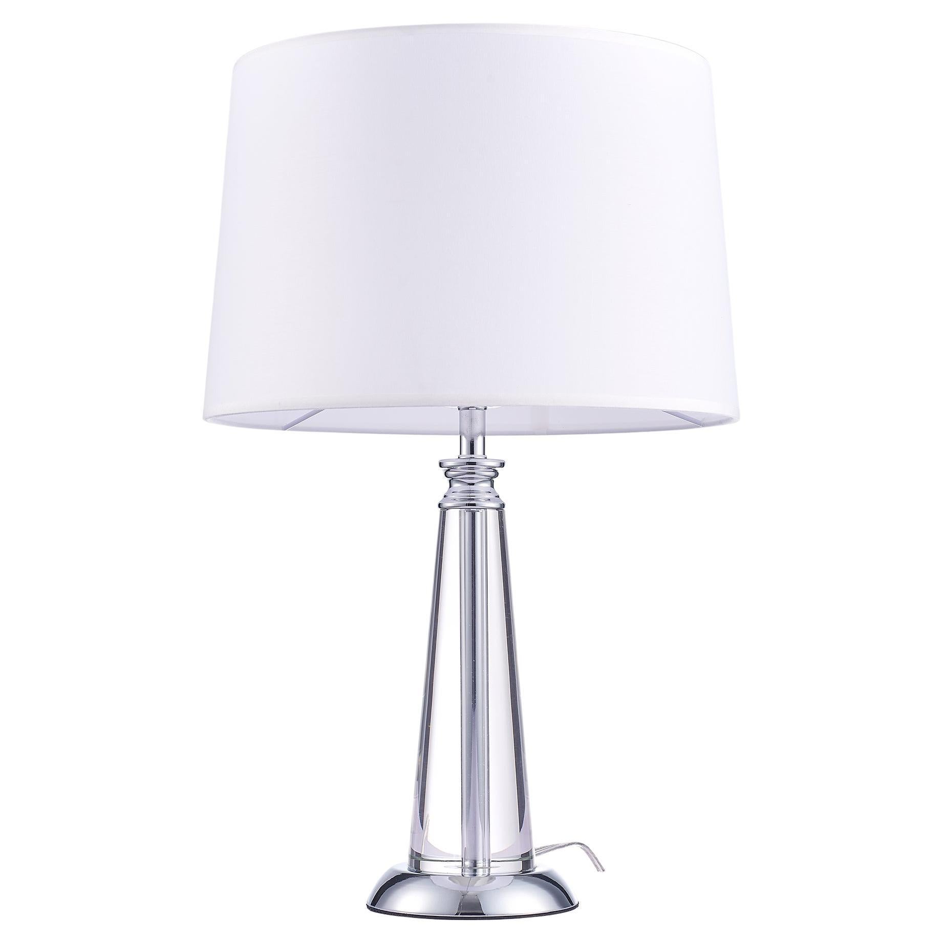 Pasargad Home Lauren Collection Metal and Crystal Table Lamp Lights For ...