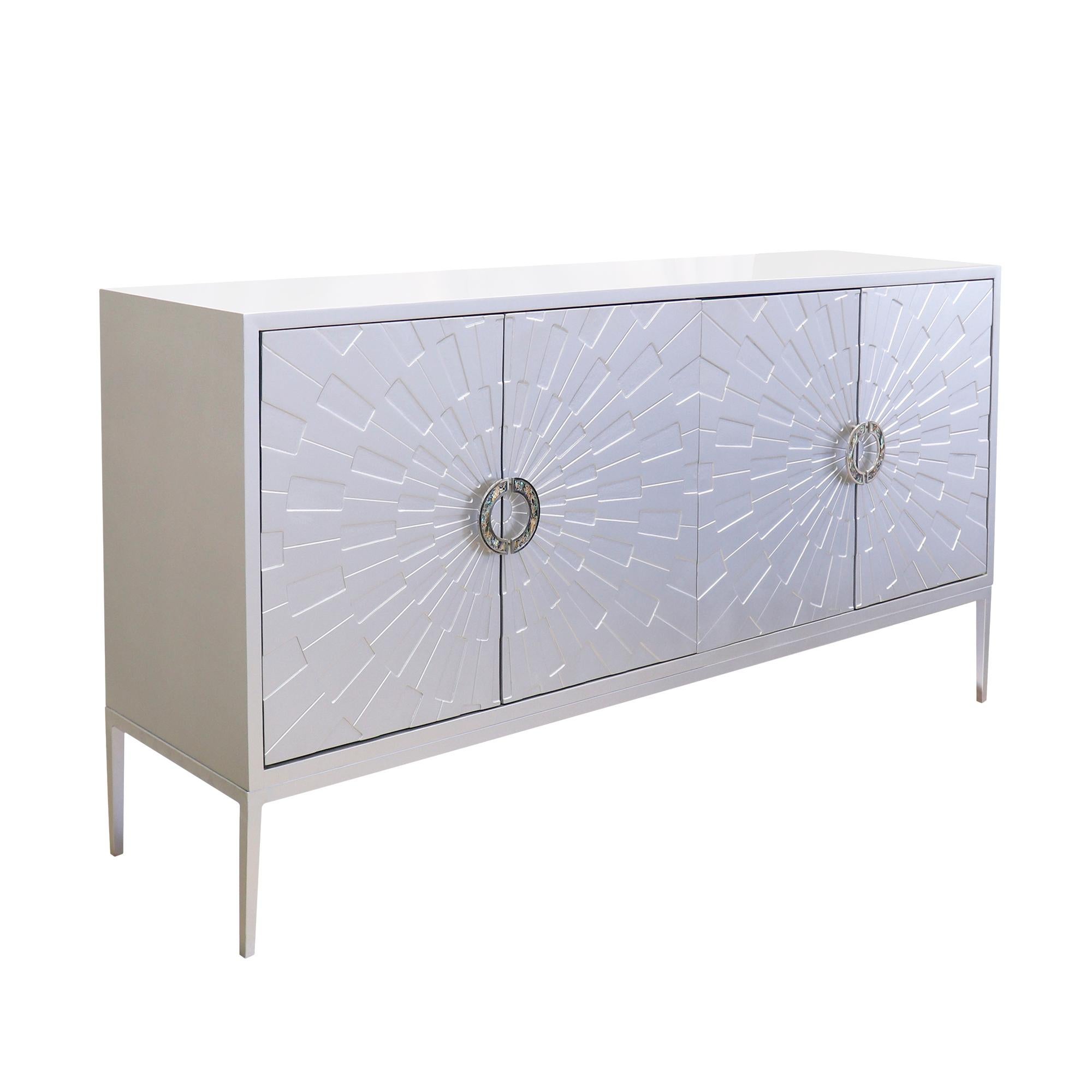 Franz Ehrlich Style Midcentury Sideboard with Metal Handles For Sale at ...