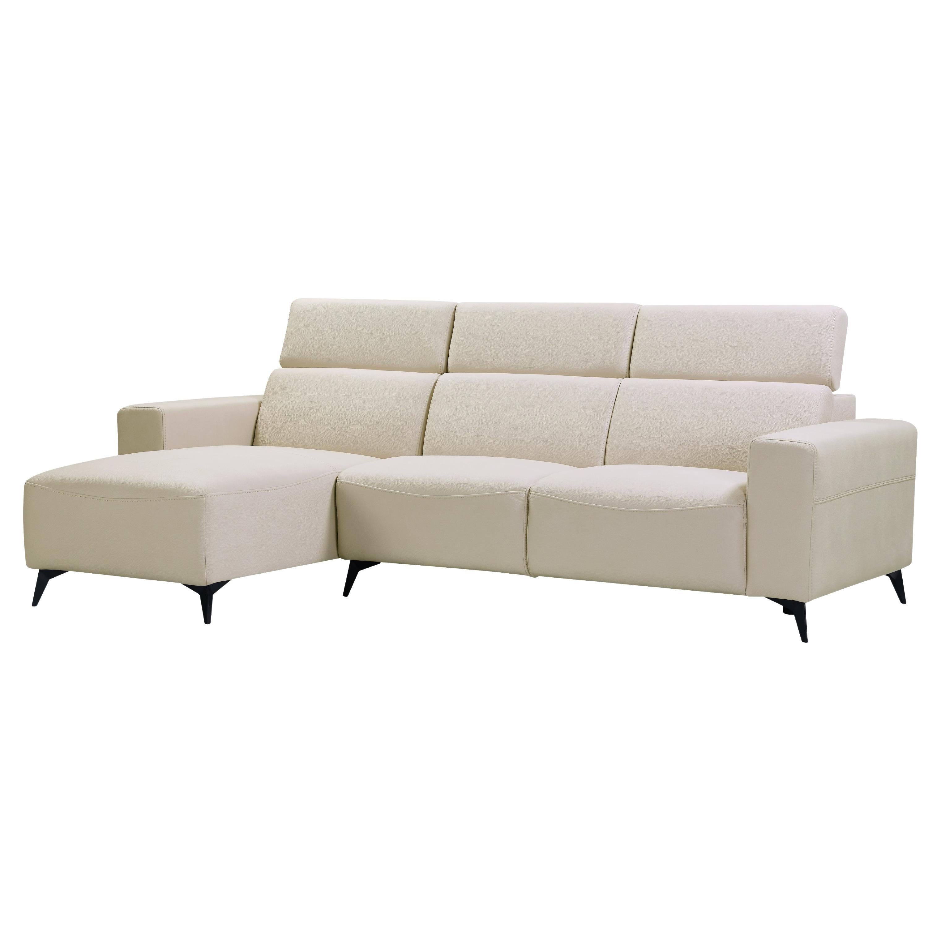 Pasargad Home Modern Lucca Sectional Sofa with Push Back Functional ...