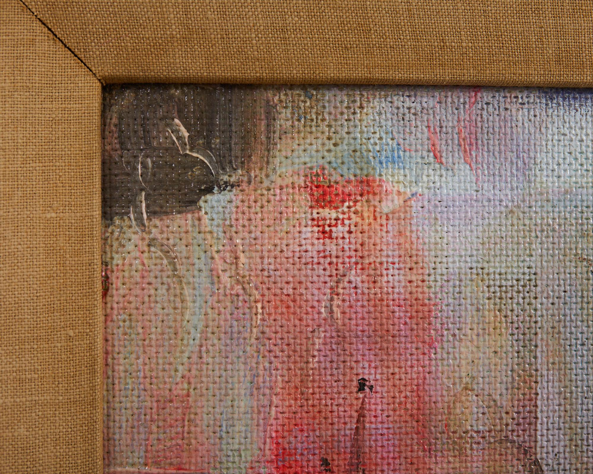 Pascal Cucaro Impressionist Painting Figures Boats on Water For Sale at ...