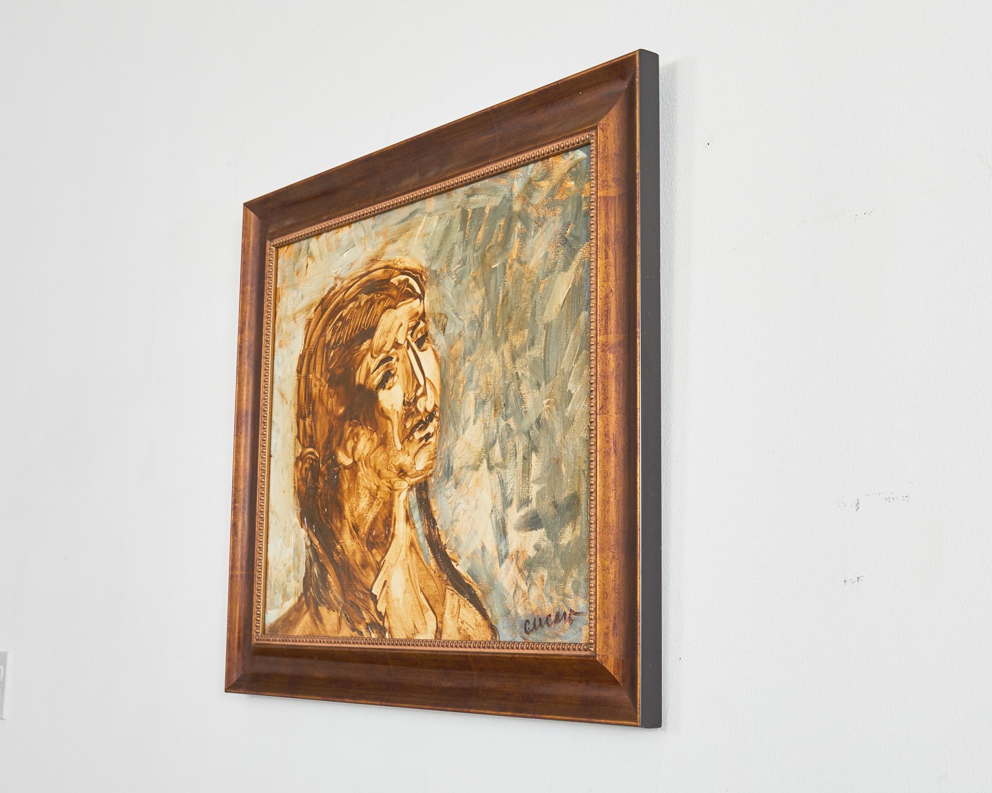 Pascal Cucaro, 1915-2003 Midcentury Portrait of a Woman For Sale at 1stDibs