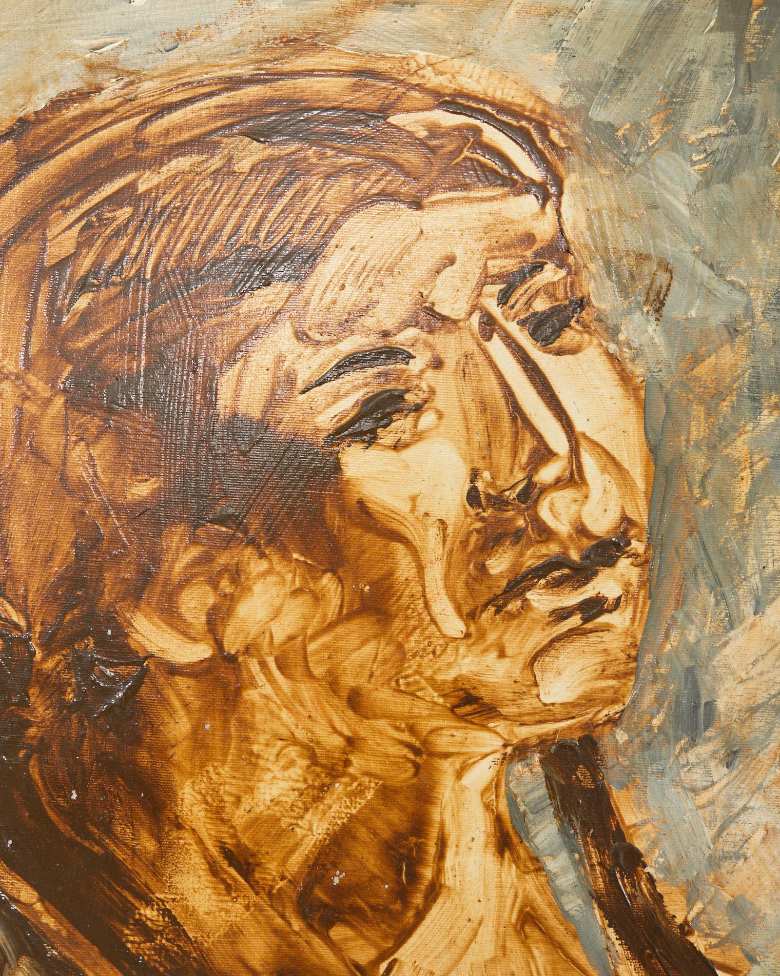 Pascal Cucaro, 1915-2003 Midcentury Portrait of a Woman For Sale at 1stDibs