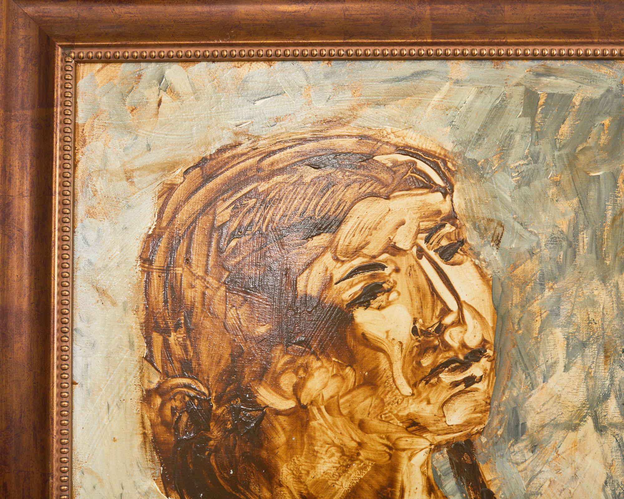 Pascal Cucaro, 1915-2003 Midcentury Portrait of a Woman For Sale at 1stDibs