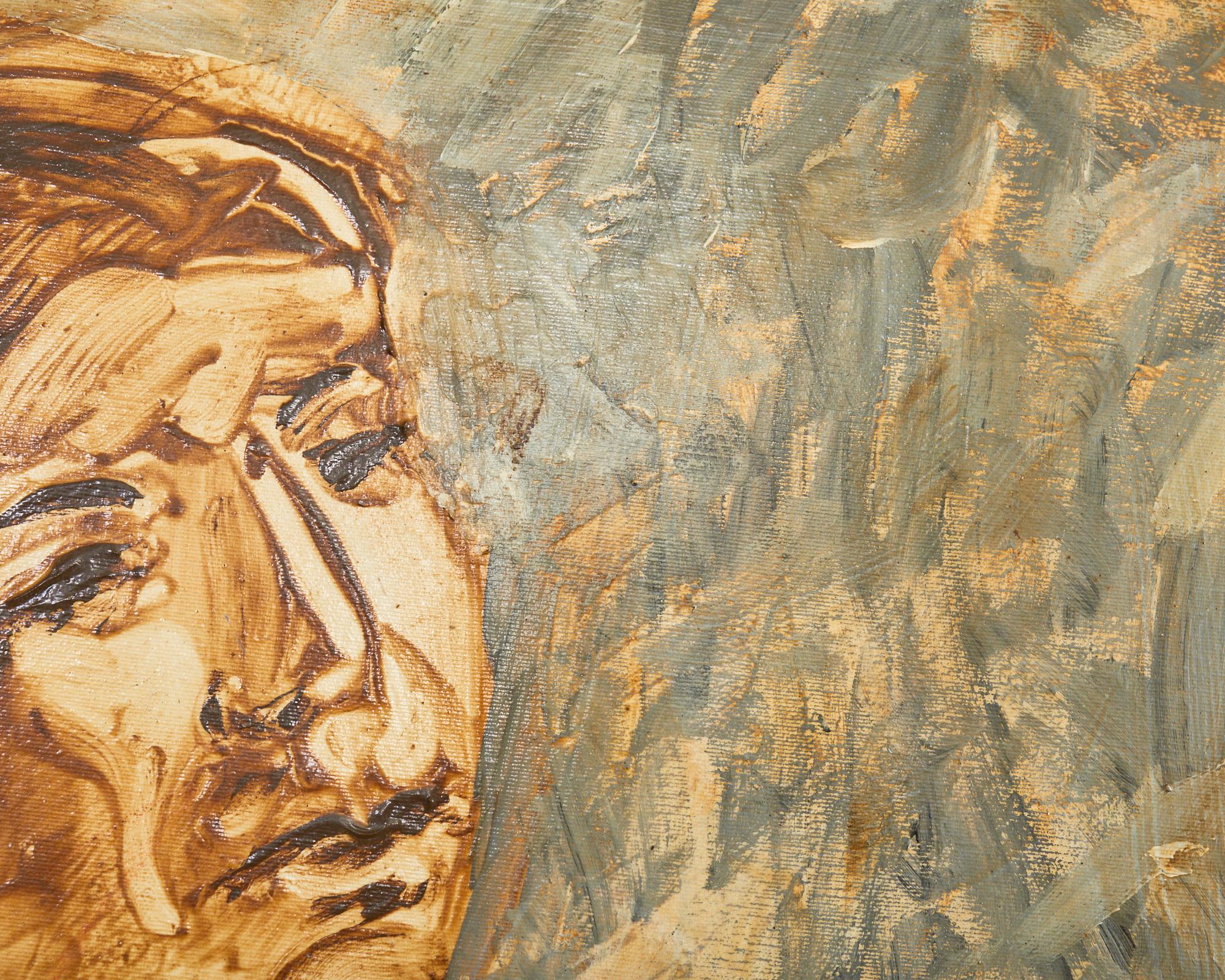 Pascal Cucaro, 1915-2003 Midcentury Portrait of a Woman For Sale at 1stDibs