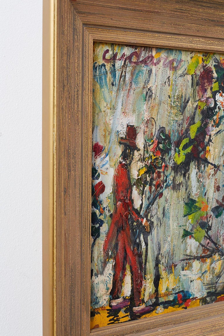 Pascal Cucaro Midcentury Figurative Painting For Sale at 1stDibs