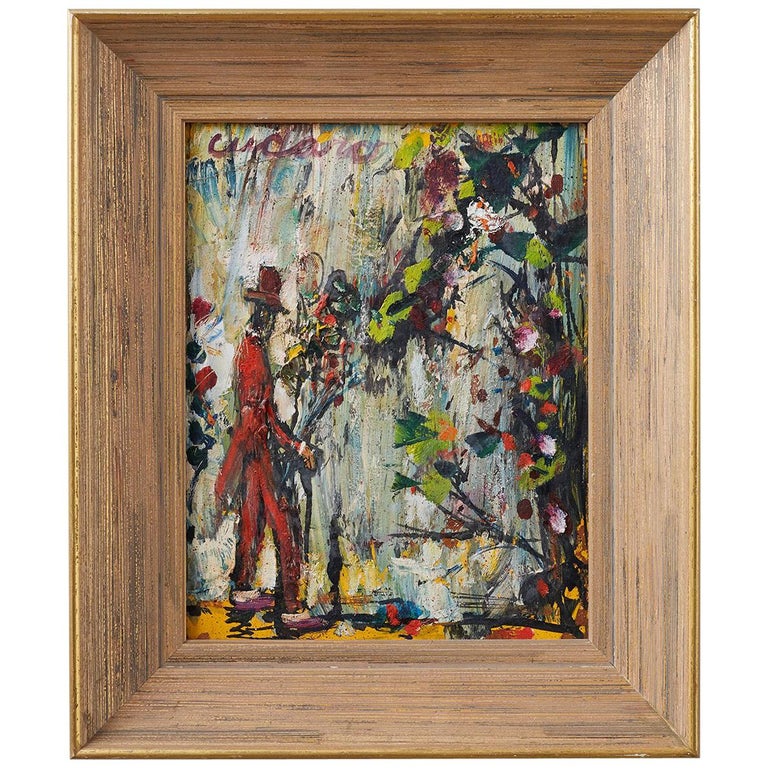 Pascal Cucaro Midcentury Figurative Painting For Sale at 1stDibs