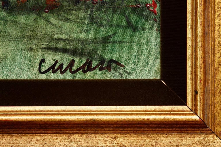 Pascal Cucaro Oil on Canvas Street Scene Painting at 1stDibs