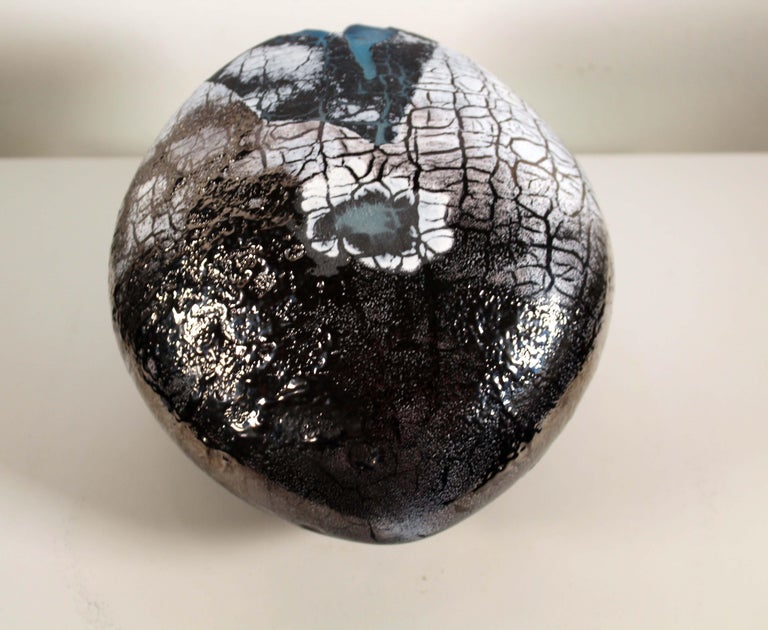 Pascal Lemoine Contemporary Crackled Glass Sculpture For Sale at 1stDibs
