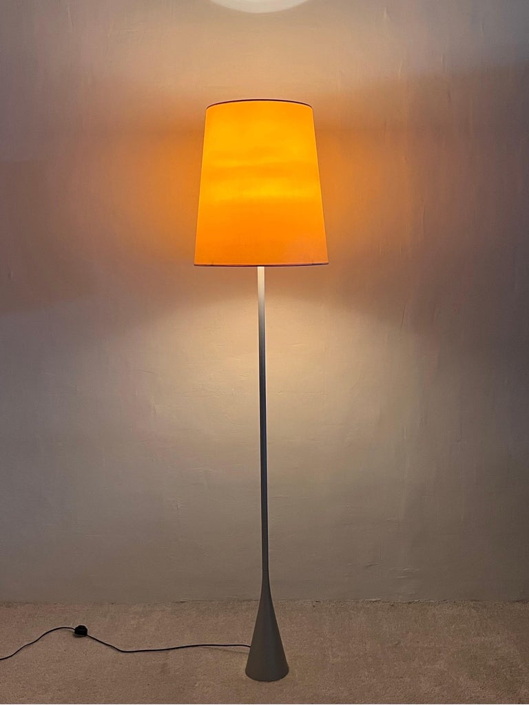 Pascal Mourgue Steel Floor Lamp with Tan Shade for Ligne Roset For Sale ...