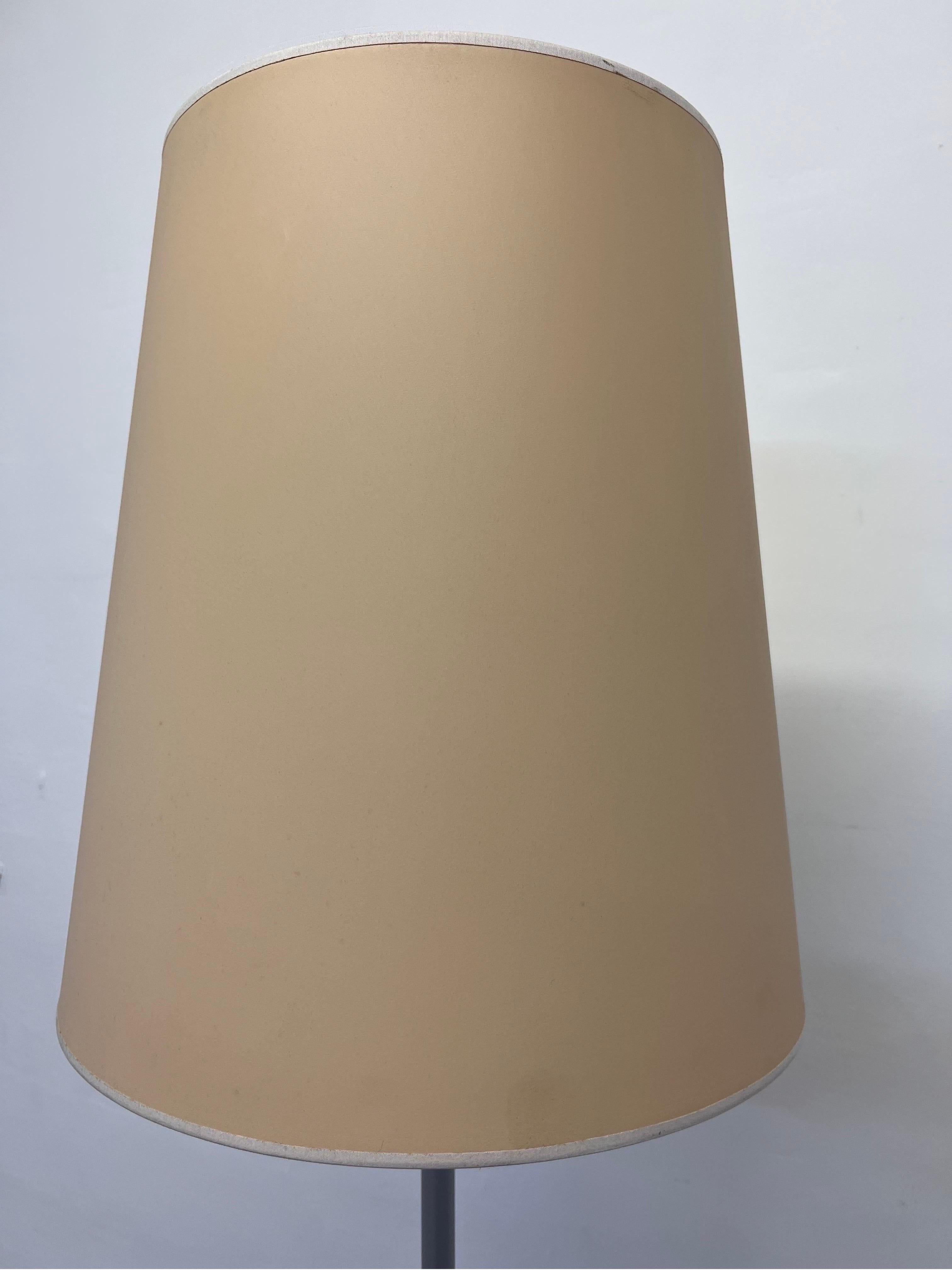 Pascal Mourgue Steel Floor Lamp with Tan Shade for Ligne Roset For Sale ...
