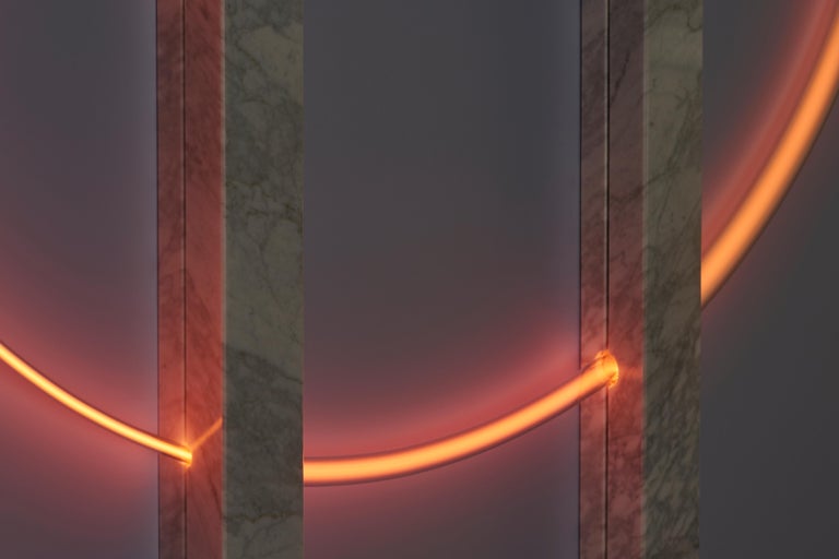 Pascal Smelik, Helios Sunset From Stone 'L' , Mounted Light Sculpture ...