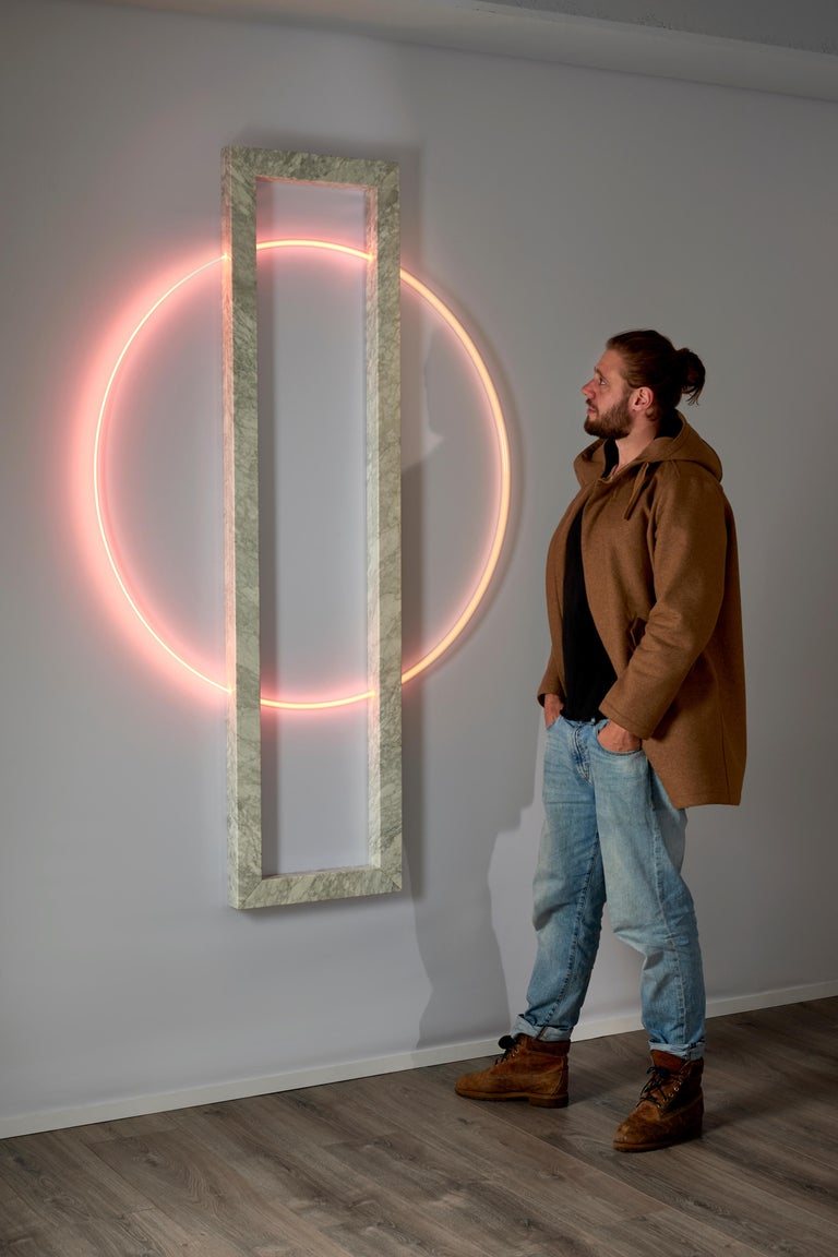 Pascal Smelik, Helios Sunset From Stone 'L' , Mounted Light Sculpture ...