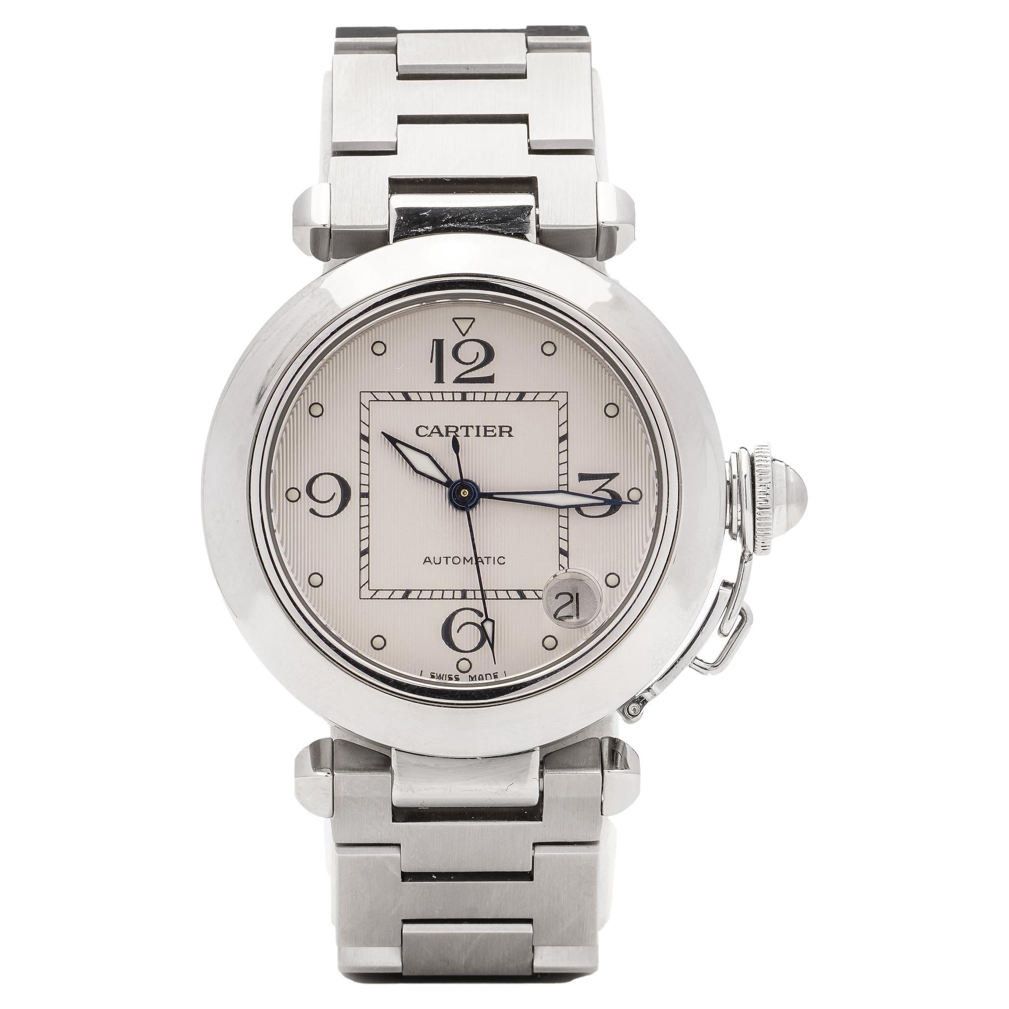 Cartier Pasha Ref 2324 Stainless Steel 35mm For Sale at 1stDibs ...