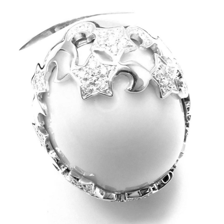 Pasquale Bruni Diamond White Agate Cielo Stars Moons White Gold Ring ...