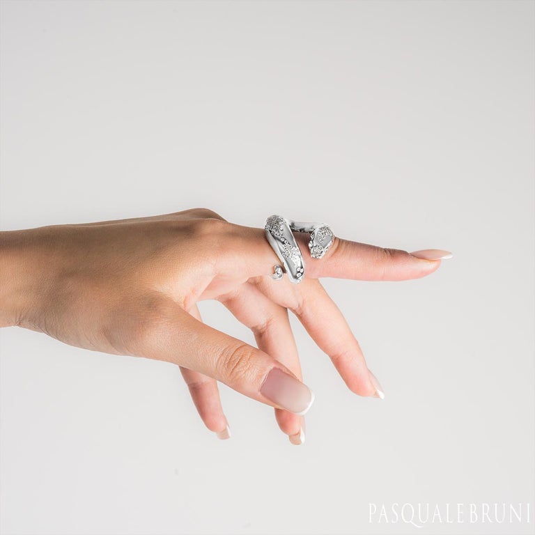 Pasquale Bruni IL Peccato White Gold Diamond and Ruby Snake Ring For ...