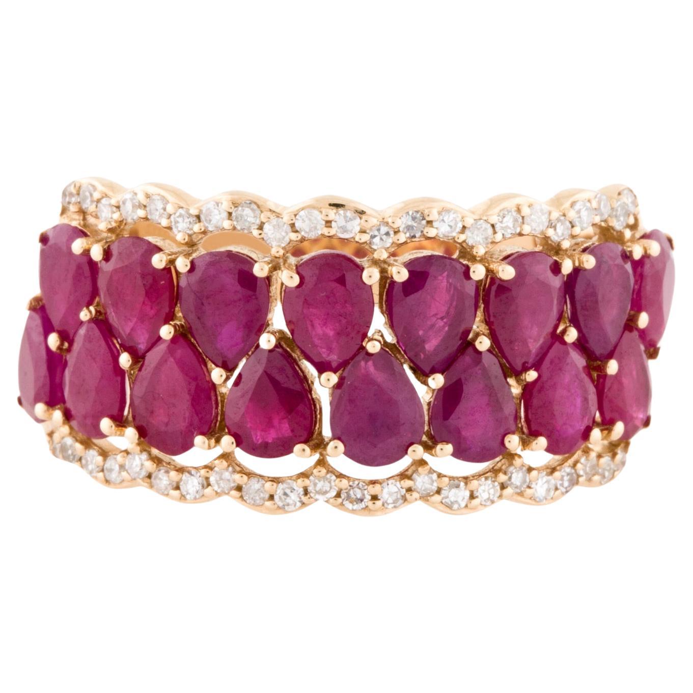 "Passionate Ruby and Diamond Blossom Ring from the Blooms of Passion Collection" For Sale at 1stDibs