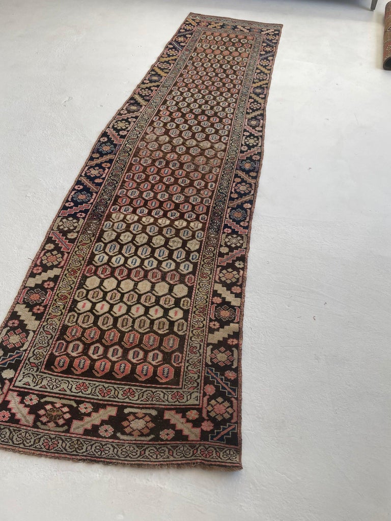 Pastel Antique Runner with Artistic Paisley Motifs, circa 1930's For ...