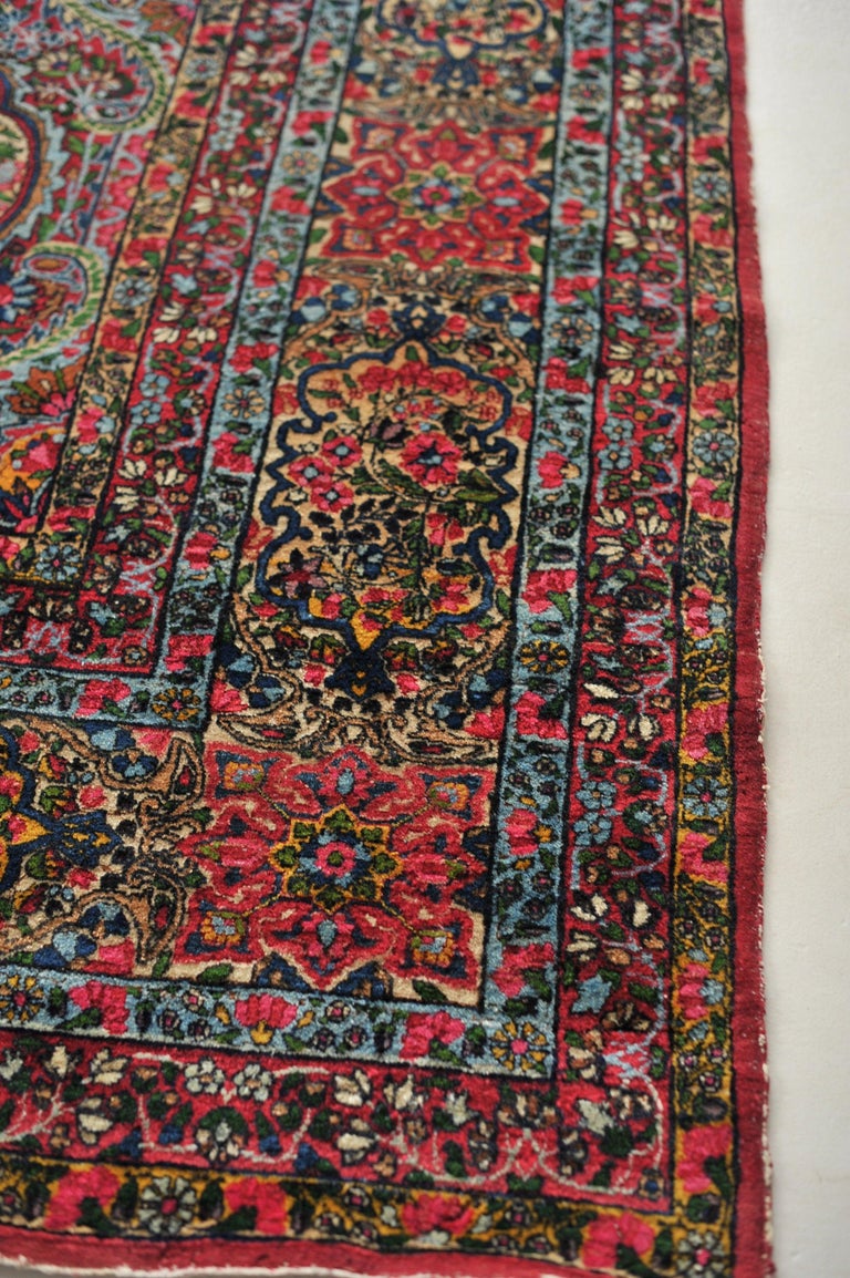 Pastel Hues Classical Botanical Antique Rug, c.1940-1950's For Sale at ...