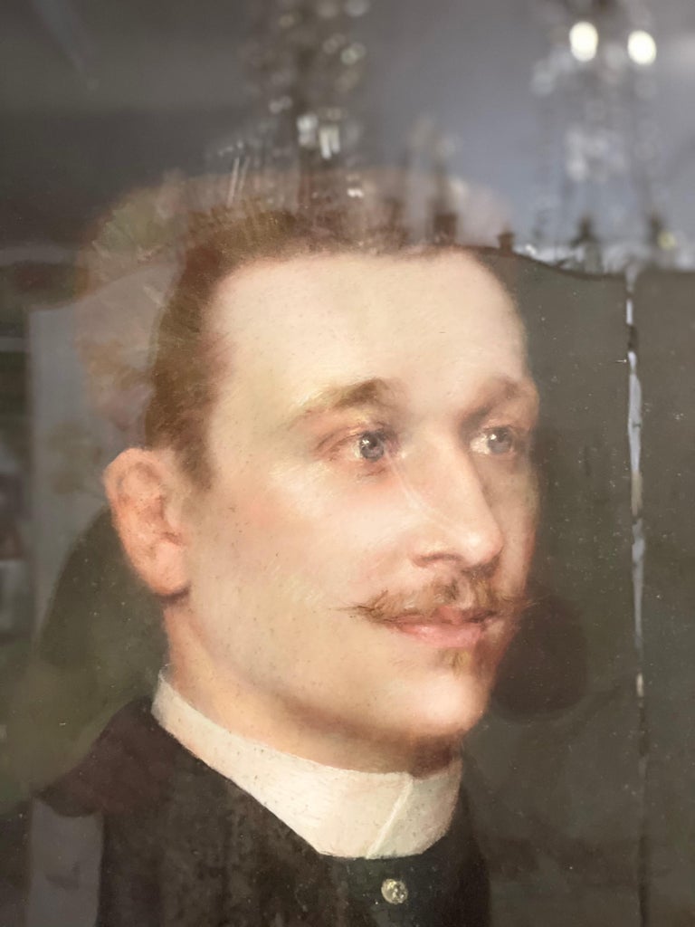Pastel Portrait of a Young Gentleman '1889' For Sale at 1stDibs