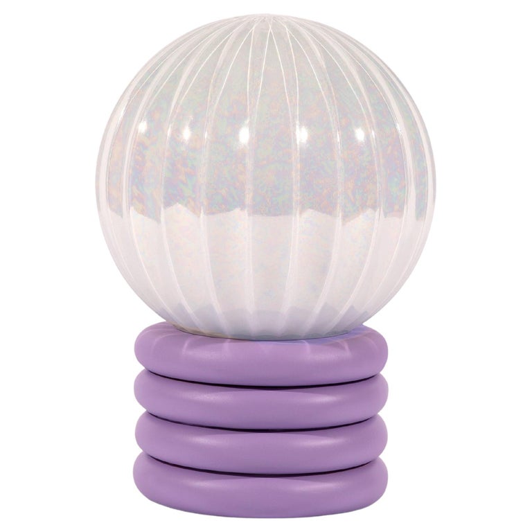 Pastel Purple and Mother of Pearl Unique Contemporary Table Lamp by ...