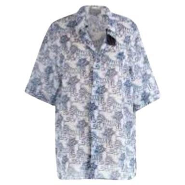 Pastel Tiger Print Cotton Shirt For Sale at 1stDibs