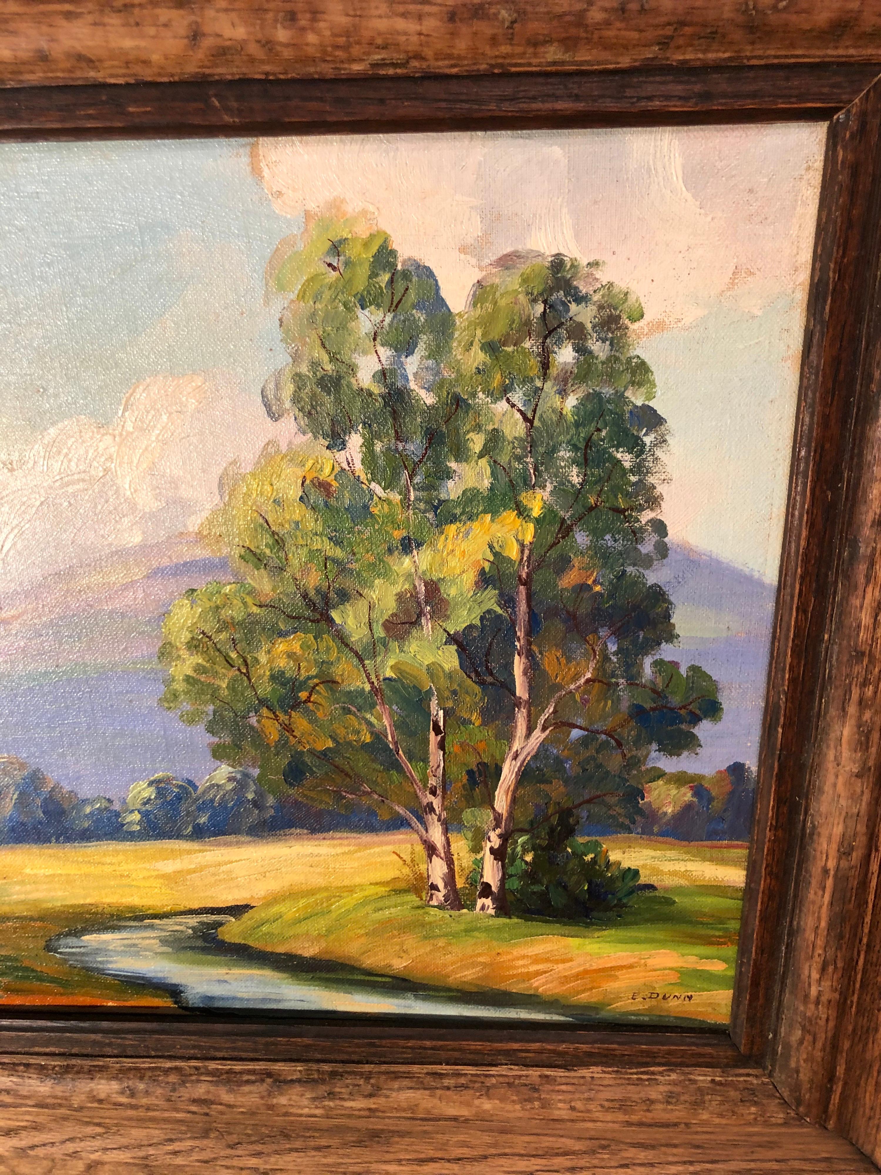 Pastoral Scene on Canvas by Emelene Abbey Dunn For Sale at 1stDibs