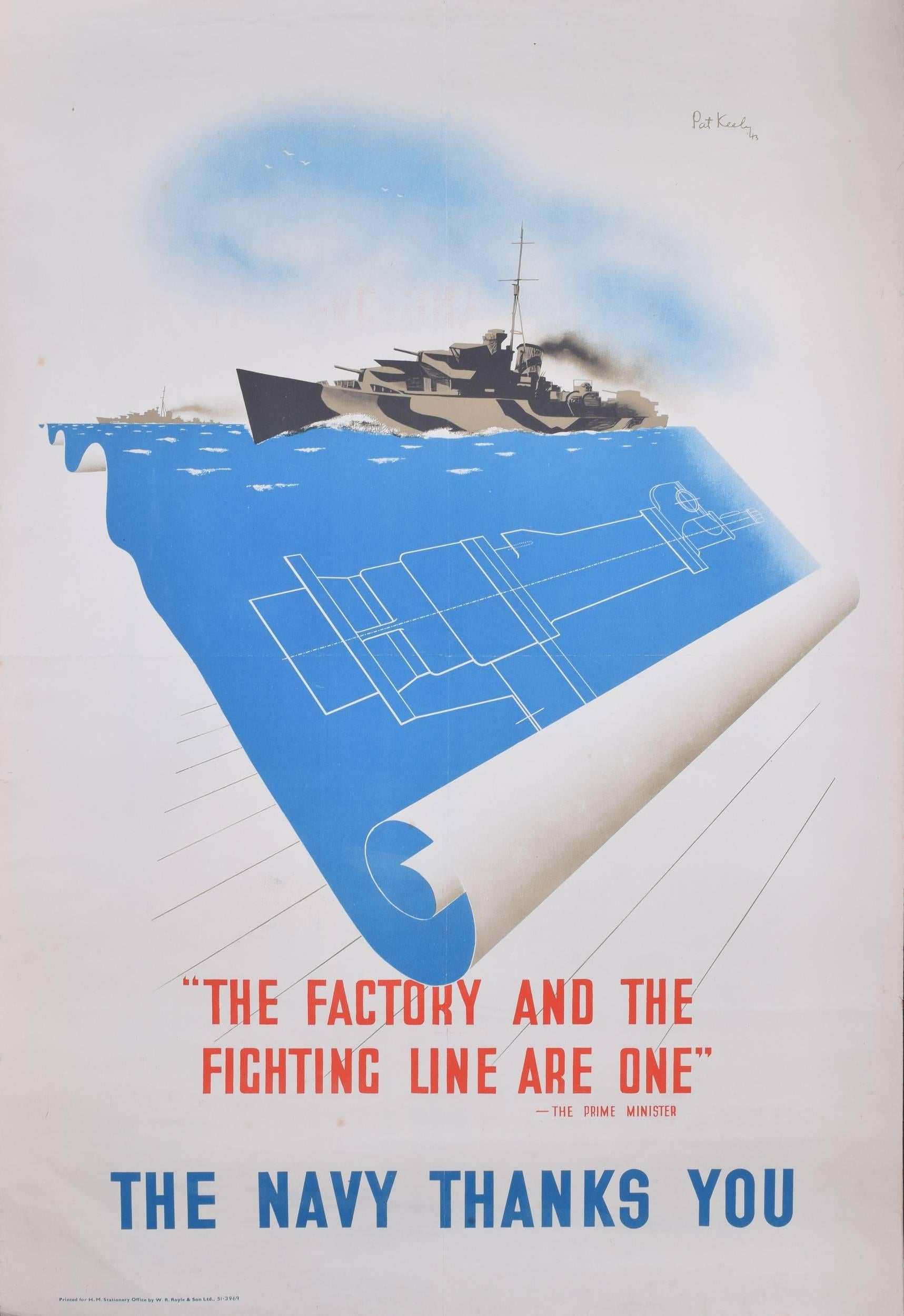 Pat Keely - Pat Keely World War Two Royal Navy Poster - The Navy Thanks ...