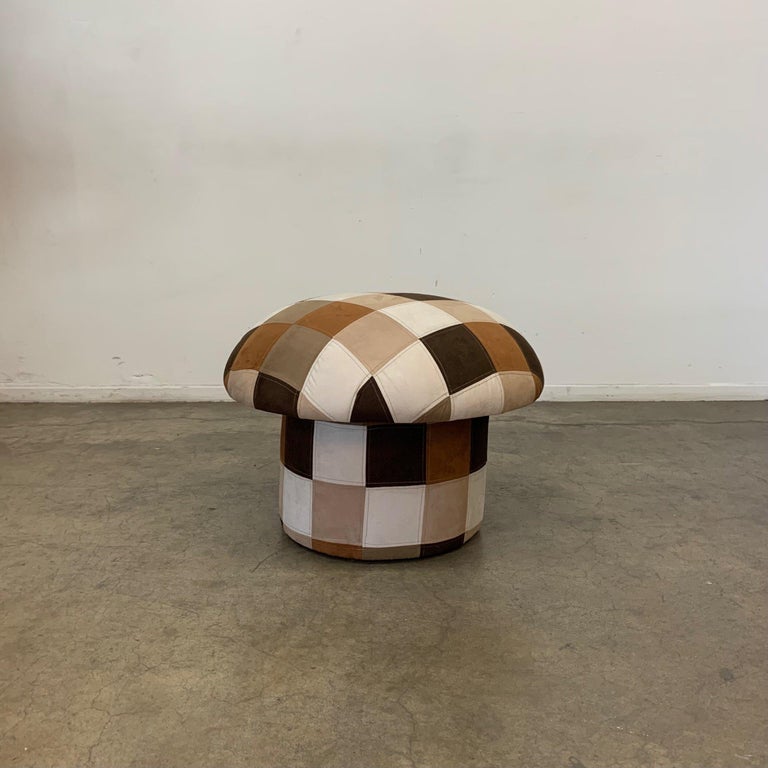 Patch Work Microsuede Mushroom For Sale at 1stDibs
