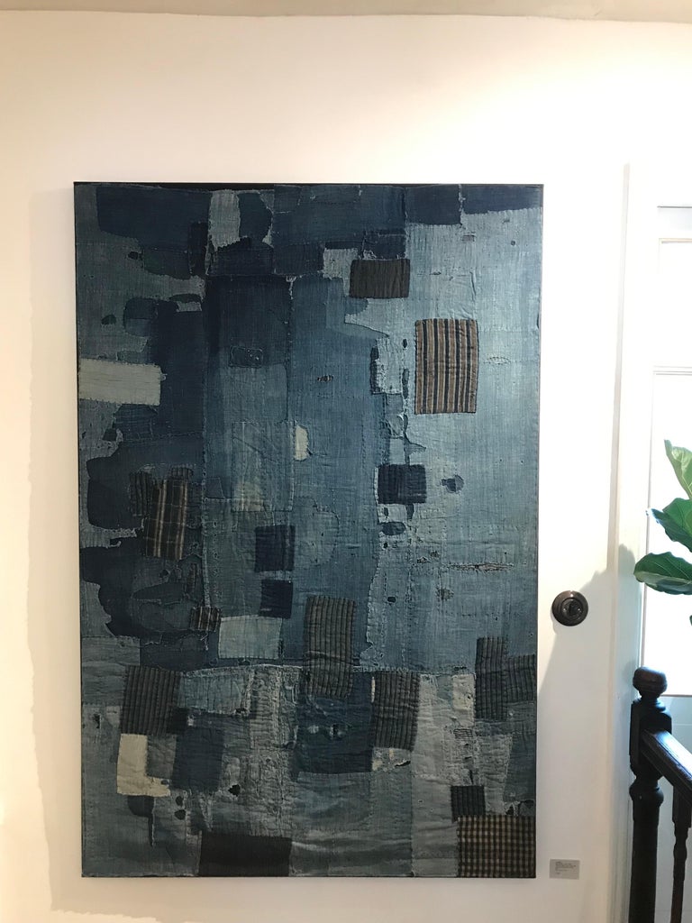 Patched Indigo, Japanese Boro Textile, circa 1850-1900 For Sale at 1stDibs