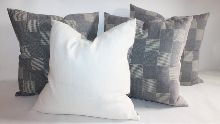 Patchwork Quilted Pillows, Collection of Four For Sale at 1stDibs