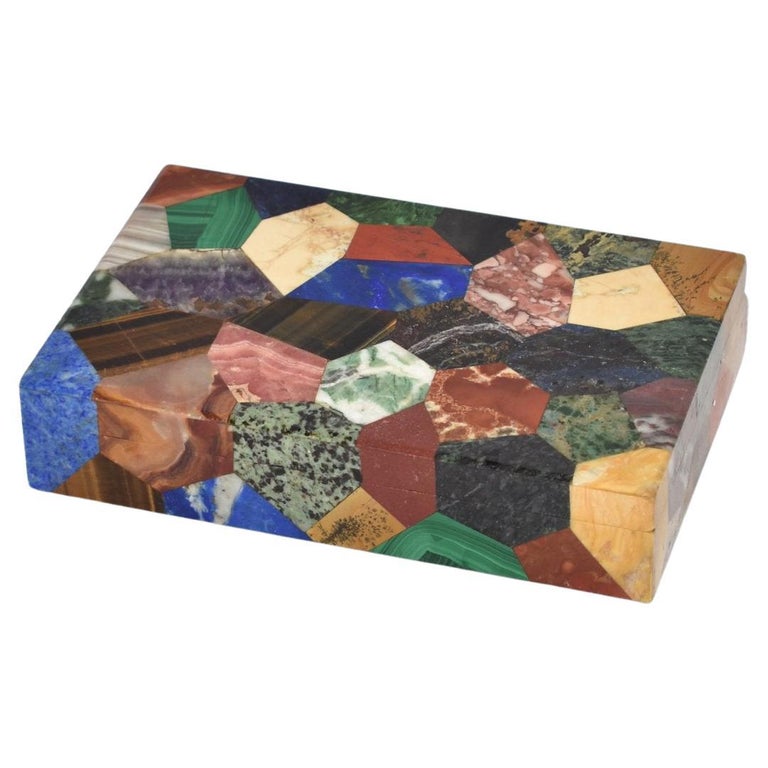 Patchwork Stone Box For Sale at 1stDibs