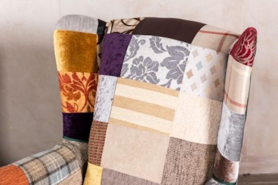 Patchwork Wing Chair, 20th Century For Sale at 1stDibs | patchwork ...