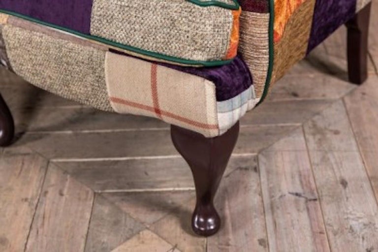 Patchwork Wing Chair, 20th Century For Sale at 1stDibs