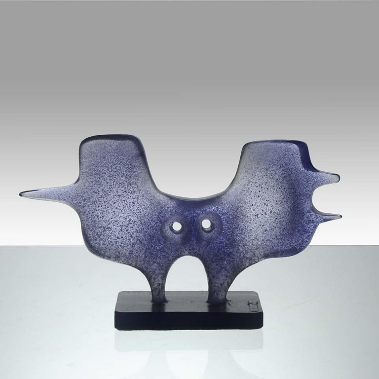 Pate De Verre Glass Scultputre Entitled "Chimère" by Victor Roman for ...